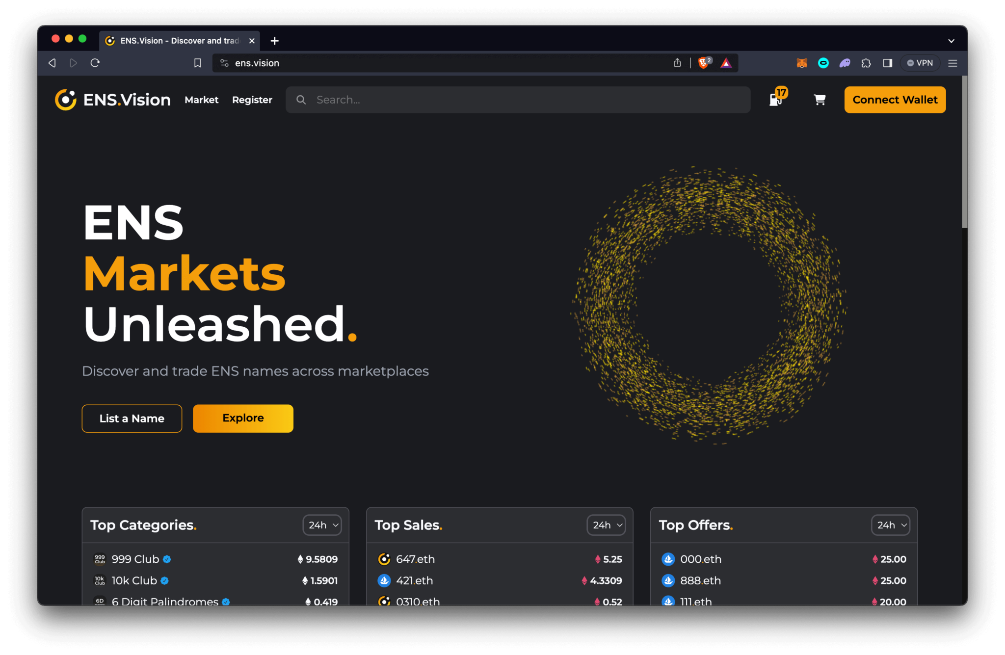 How to buy NFT Domain Names in an NFT Marketplace? - CYAN | Article