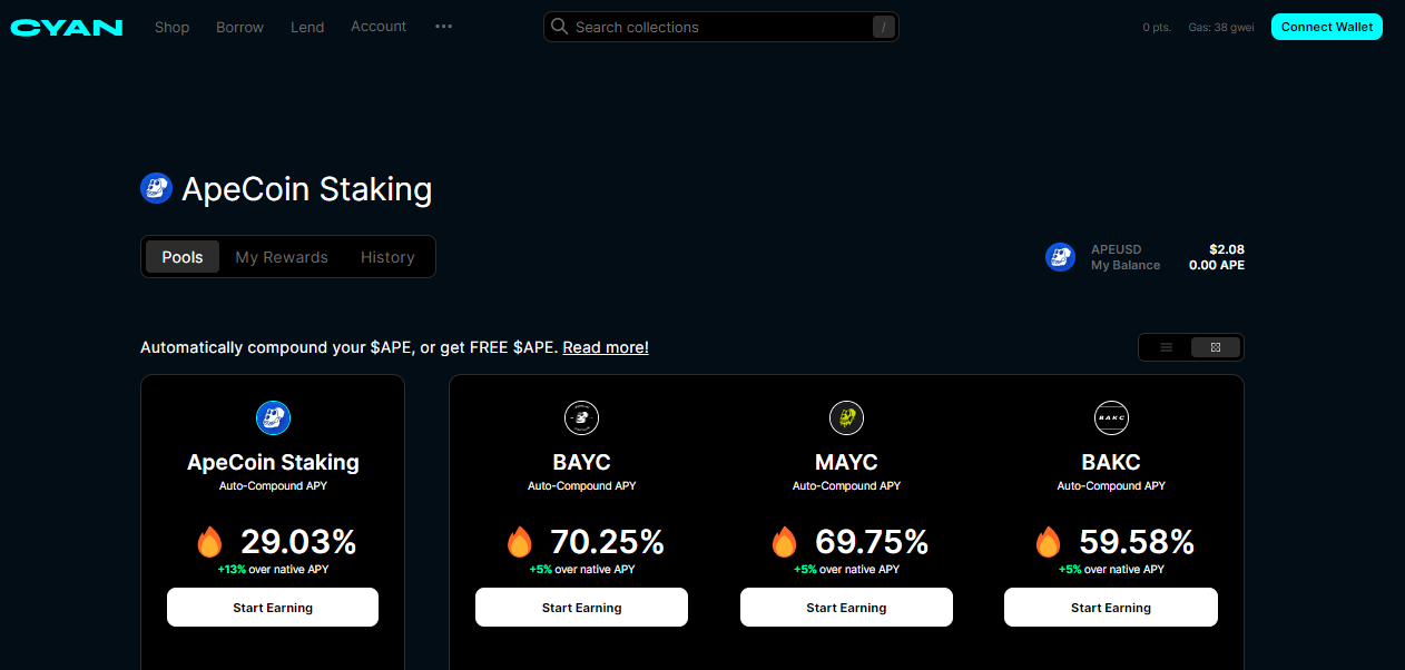 How Much Can I Earn With Ape NFT Staking in 2024? - CYAN | Article